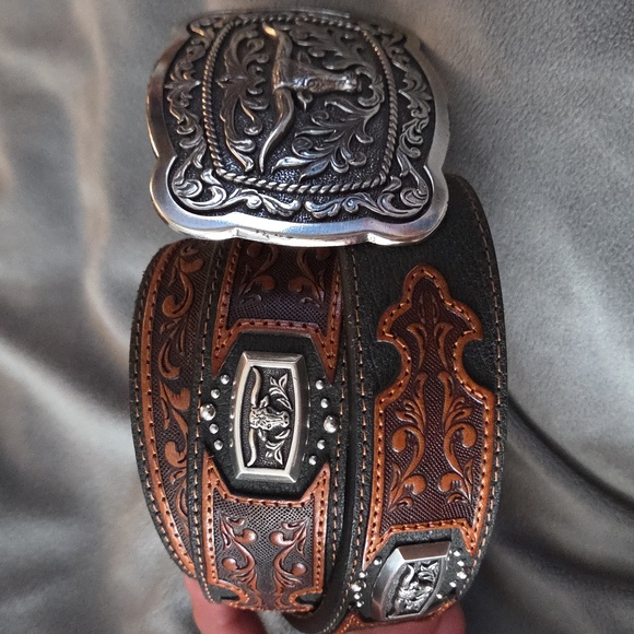 Accessories | Silver Western Belt Buckle With Bull Design | Poshmark